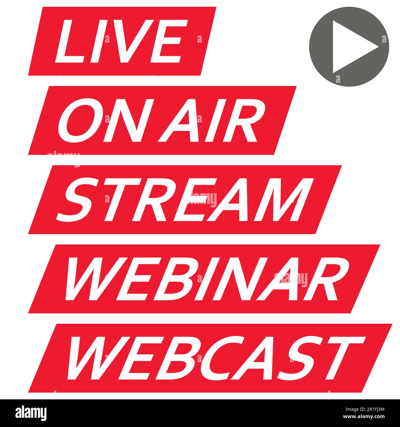 Set of icons banners for streaming live Internet Stock Vector Image ...