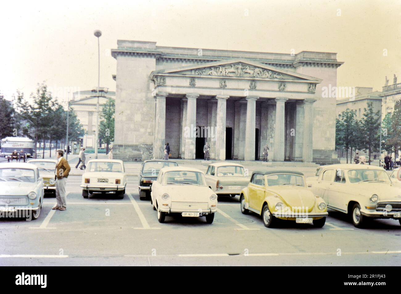 Cars parked in front of the New Guard House (Neue Wache), 1816-1818 by ...
