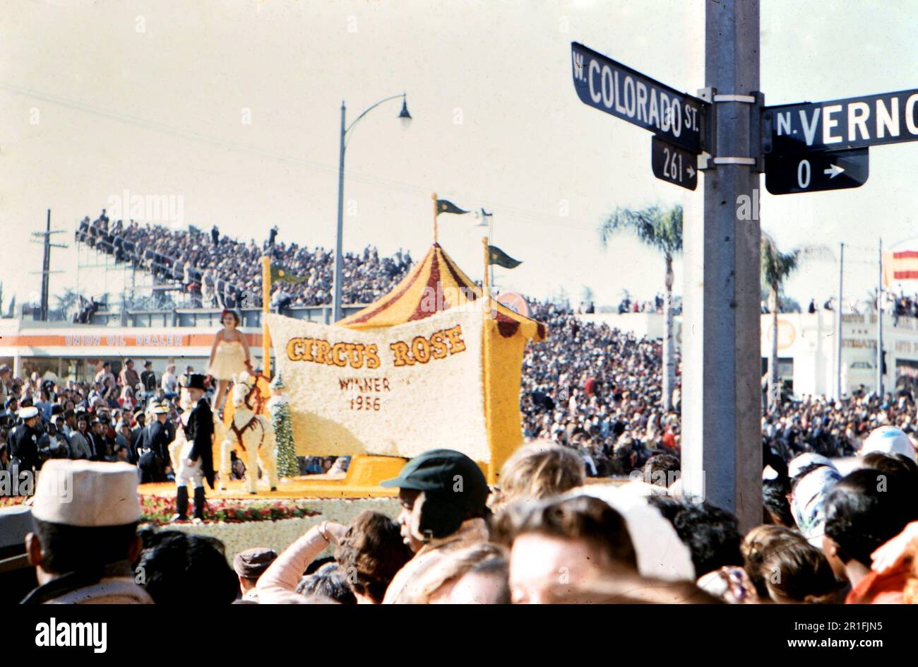 Circus Rose Winner float in the Tournament of Roses Parade ca. 1956 ...