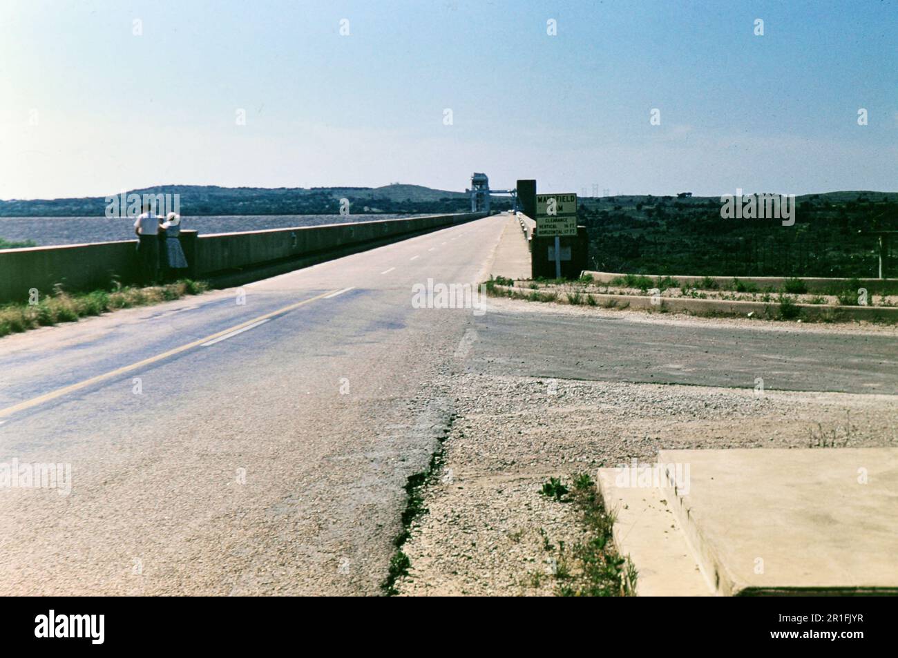Mansfield Dam near Austin, Texas ca. 1959 Stock Photo - Alamy