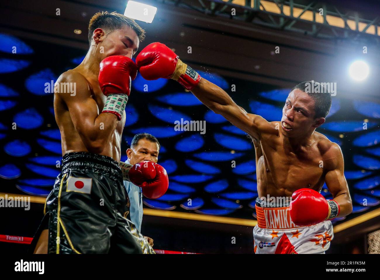 Paranaque City, Philippines. 13th May, 2023. Vince Paras (R) of the ...