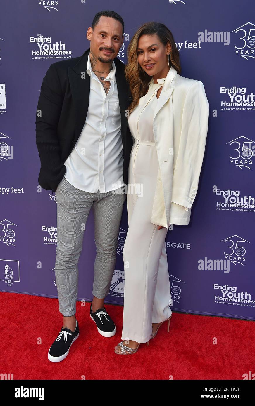 Jermaine Jones, left, and Sarah Gerth arrives at the 2023 My Friend's ...