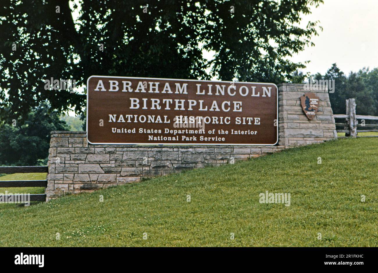 Sign for Abraham Lincoln Birthplace - National Historic Site ca. 1985 ...