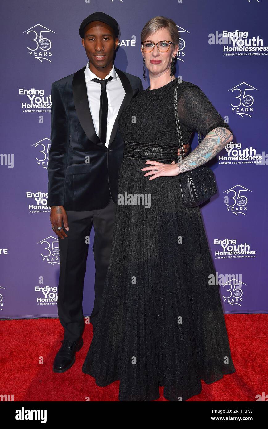 Isaiah Johnson and Michelle Storm arrive at the 2023 My Friend's Place ...