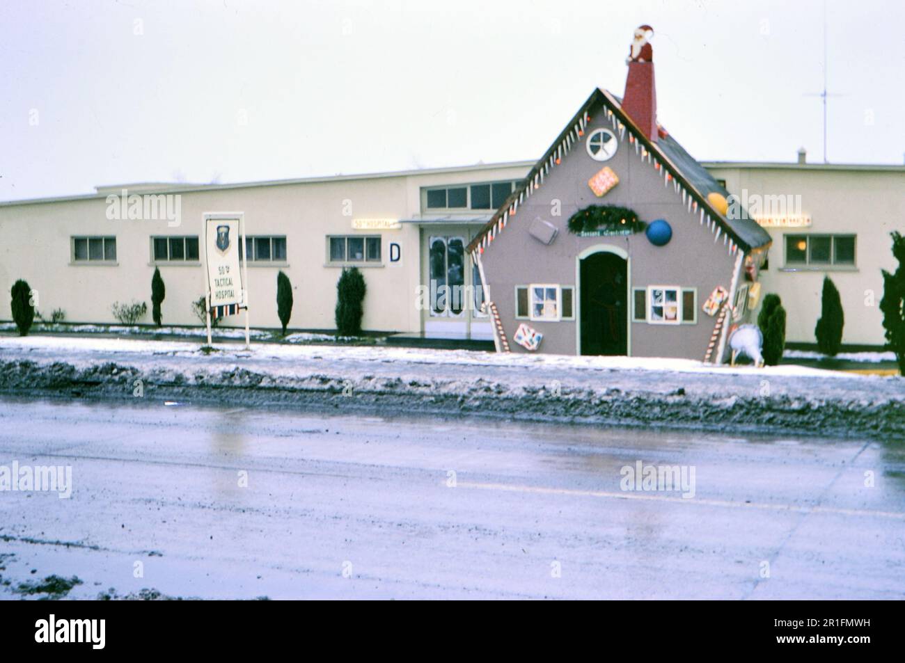 USAF 50th Tactical Hospital decorated for Christmas (possibly in Hahn ...
