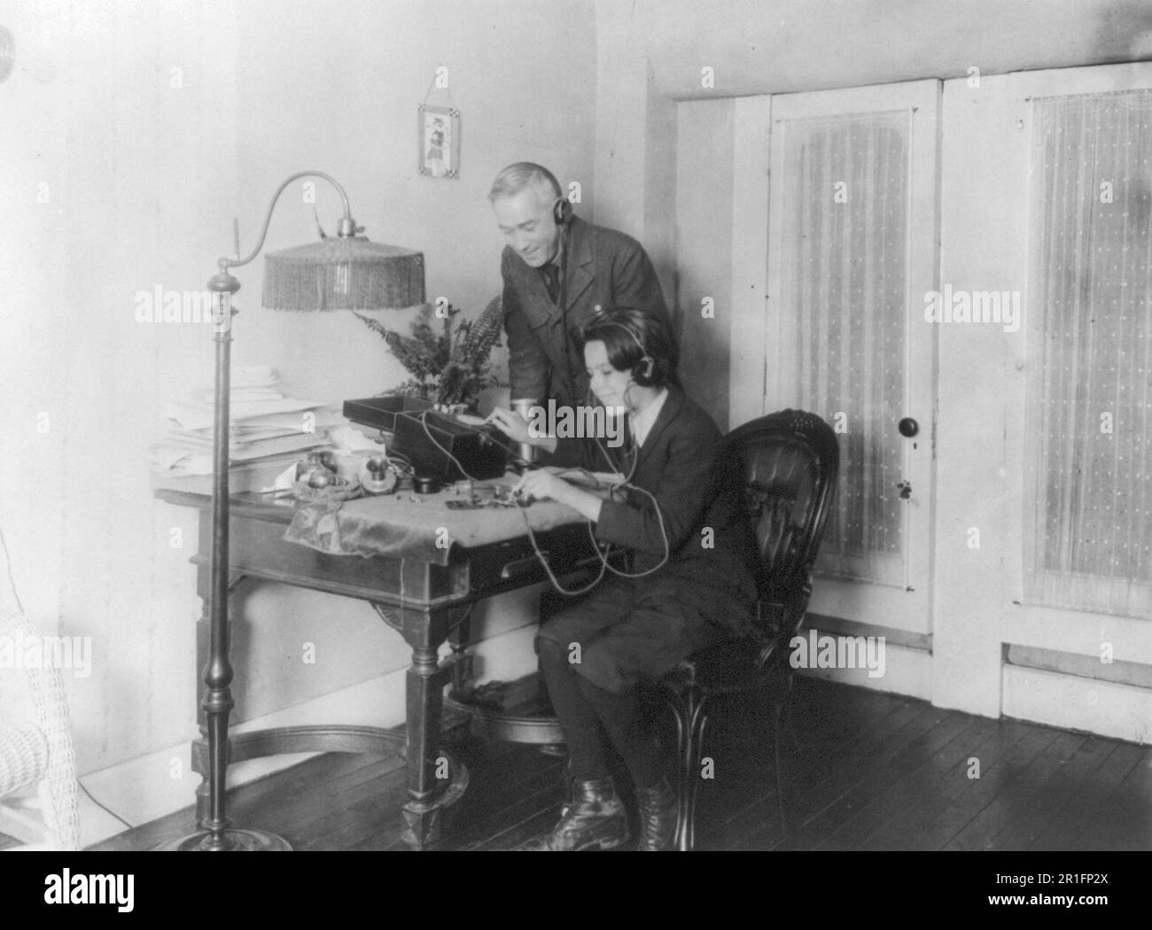 Boy using a radio hi-res stock photography and images - Alamy