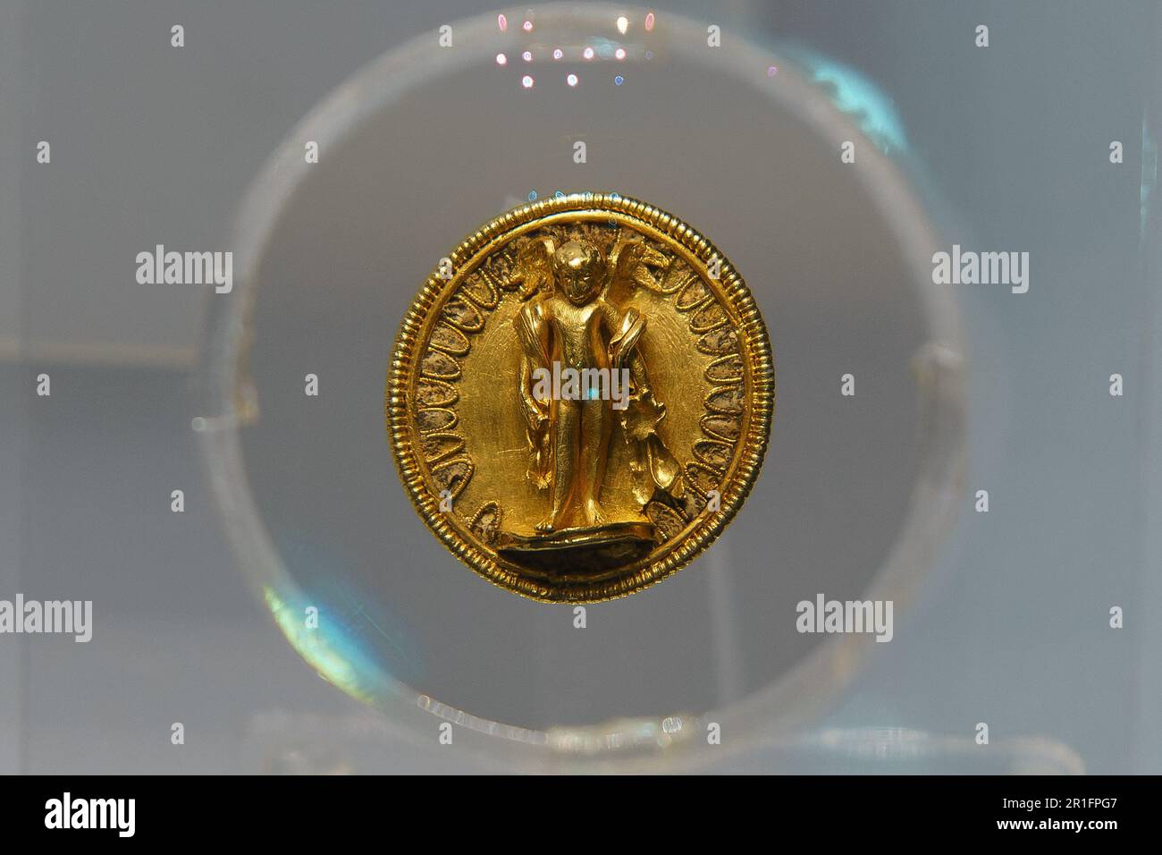 Bucharest, Romania. 13th May, 2023: The gold Ring with Eros from ...