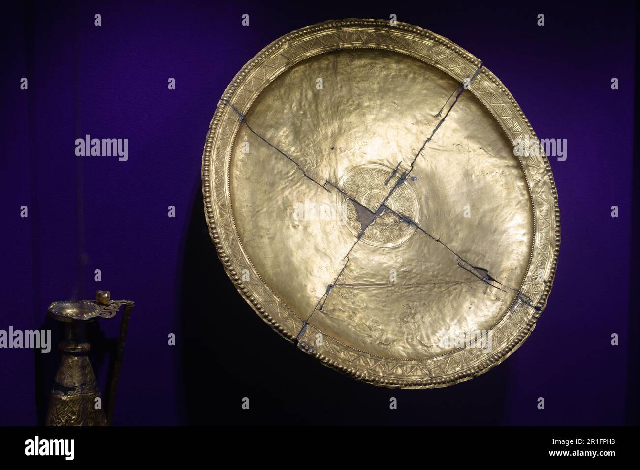 Bucharest, Romania. 13th May, 2023: Pietroasele Treasure, solid gold ...