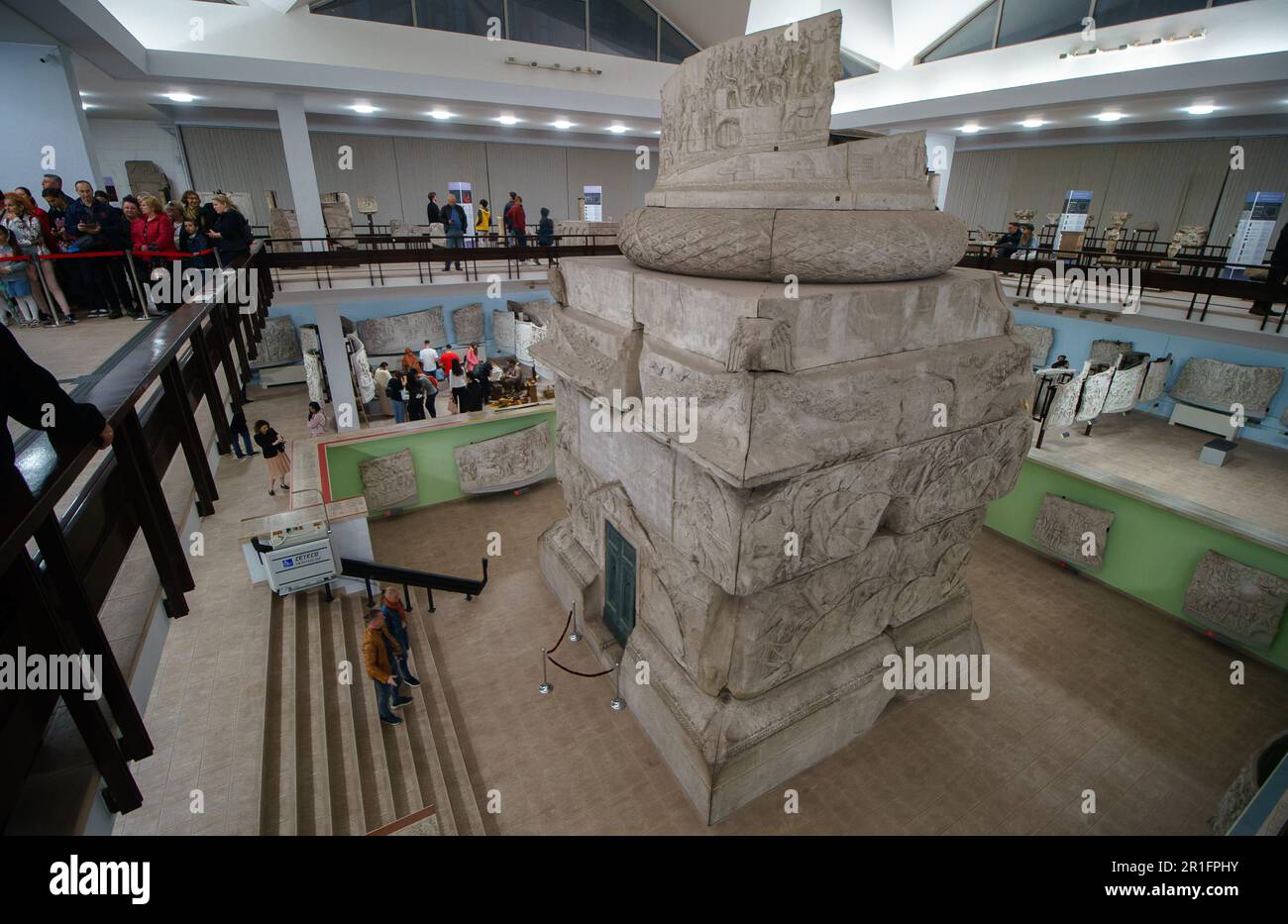 Bucharest, Romania. 13th May, 2023: The life-sized replica of Trajan's ...