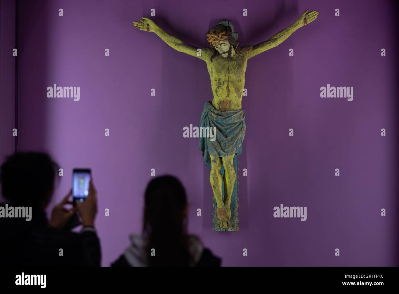 Bucharest, Romania. 13th May, 2023: People take pictures of Jesus ...