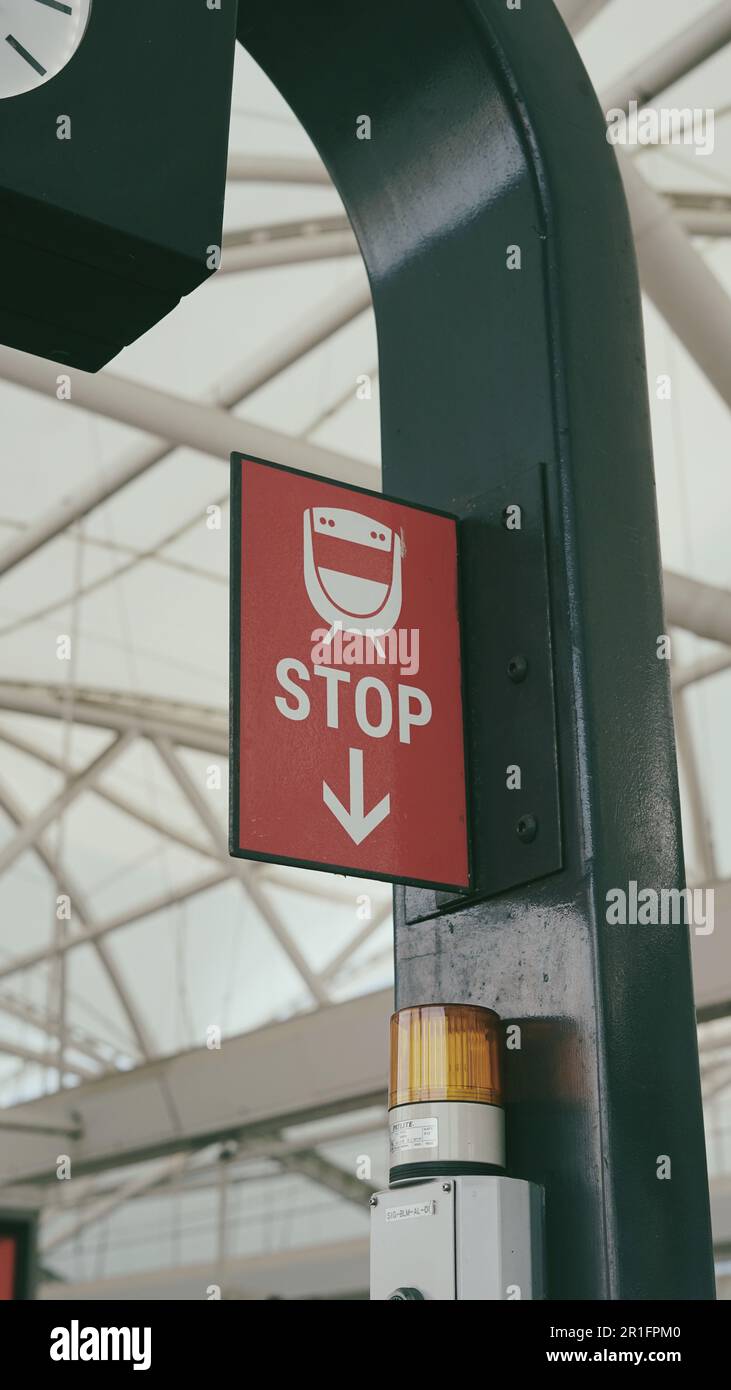 STOP BUTTON TRAIN Stock Photo - Alamy