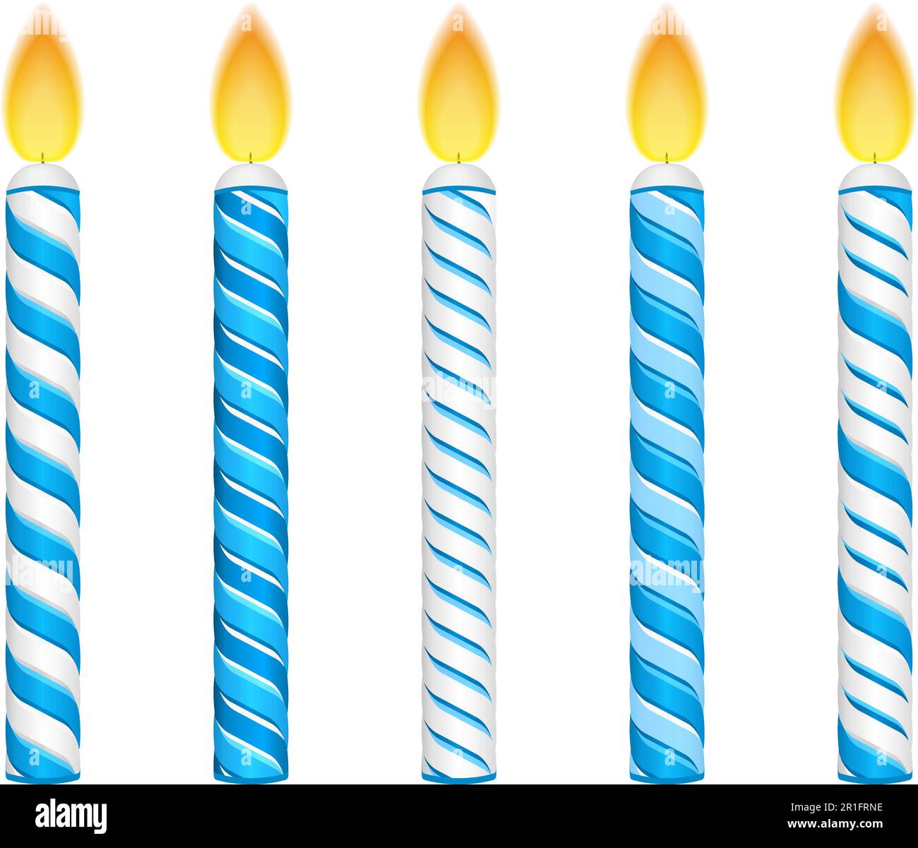 Blue candles on white background, vector eps10 illustration Stock ...
