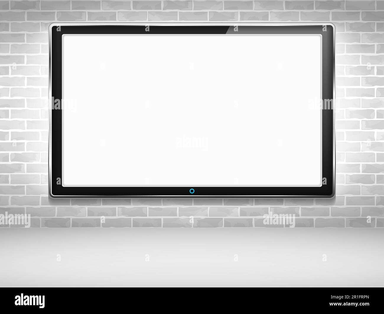 LCD TV on the wall, vector eps10 illustration Stock Vector Image & Art ...