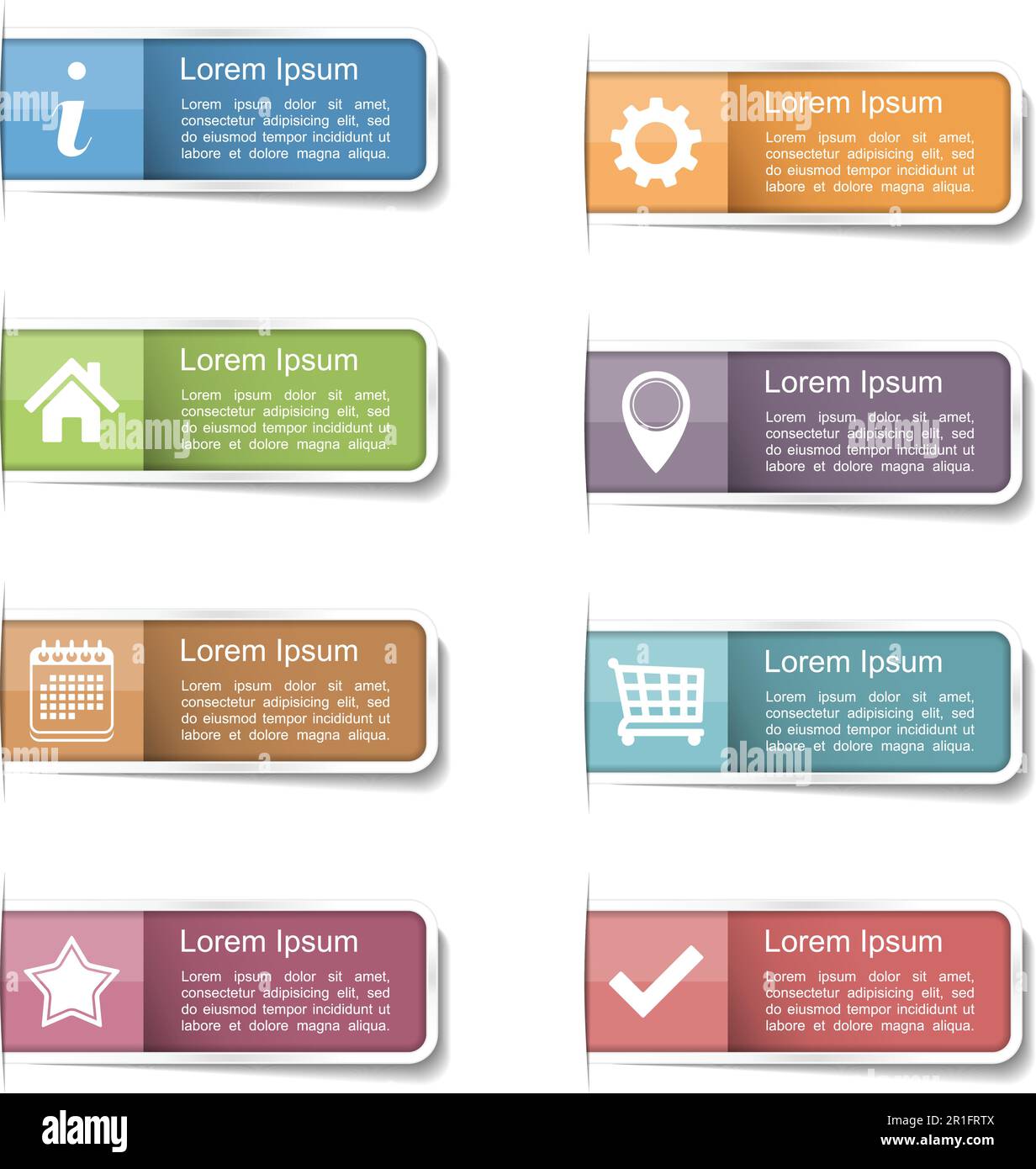 Tabs with icons and place for your text, vector eps10 illustration ...