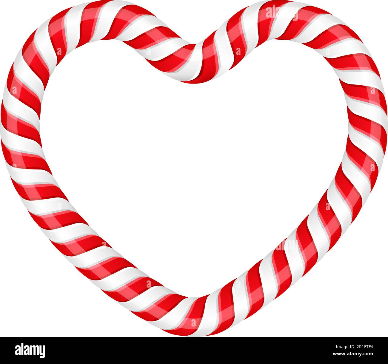 Heart made of candy cane, vector eps10 illustration Stock Vector Image ...