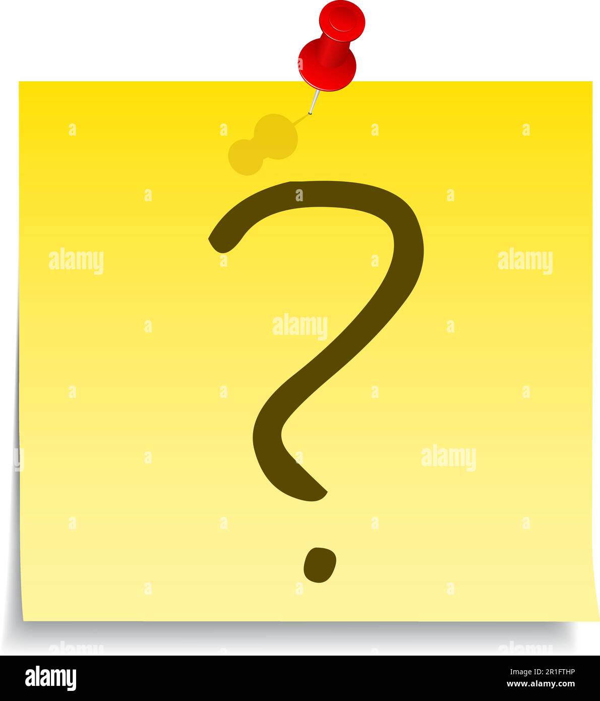 Question mark on yellow sticky note, vector eps10 illustration Stock ...
