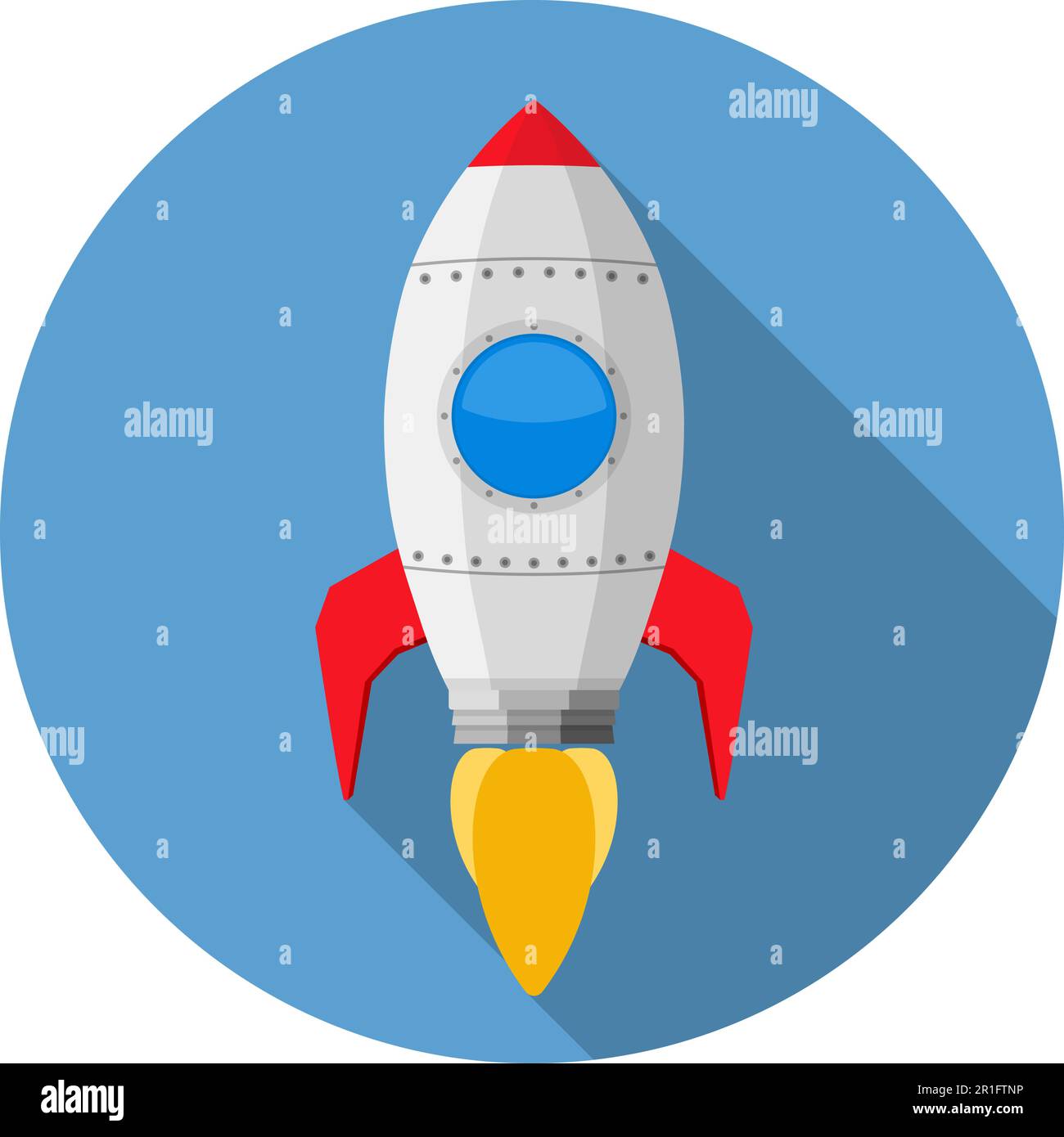 Rocket icon, flat design, vector eps10 illustration Stock Vector Image ...