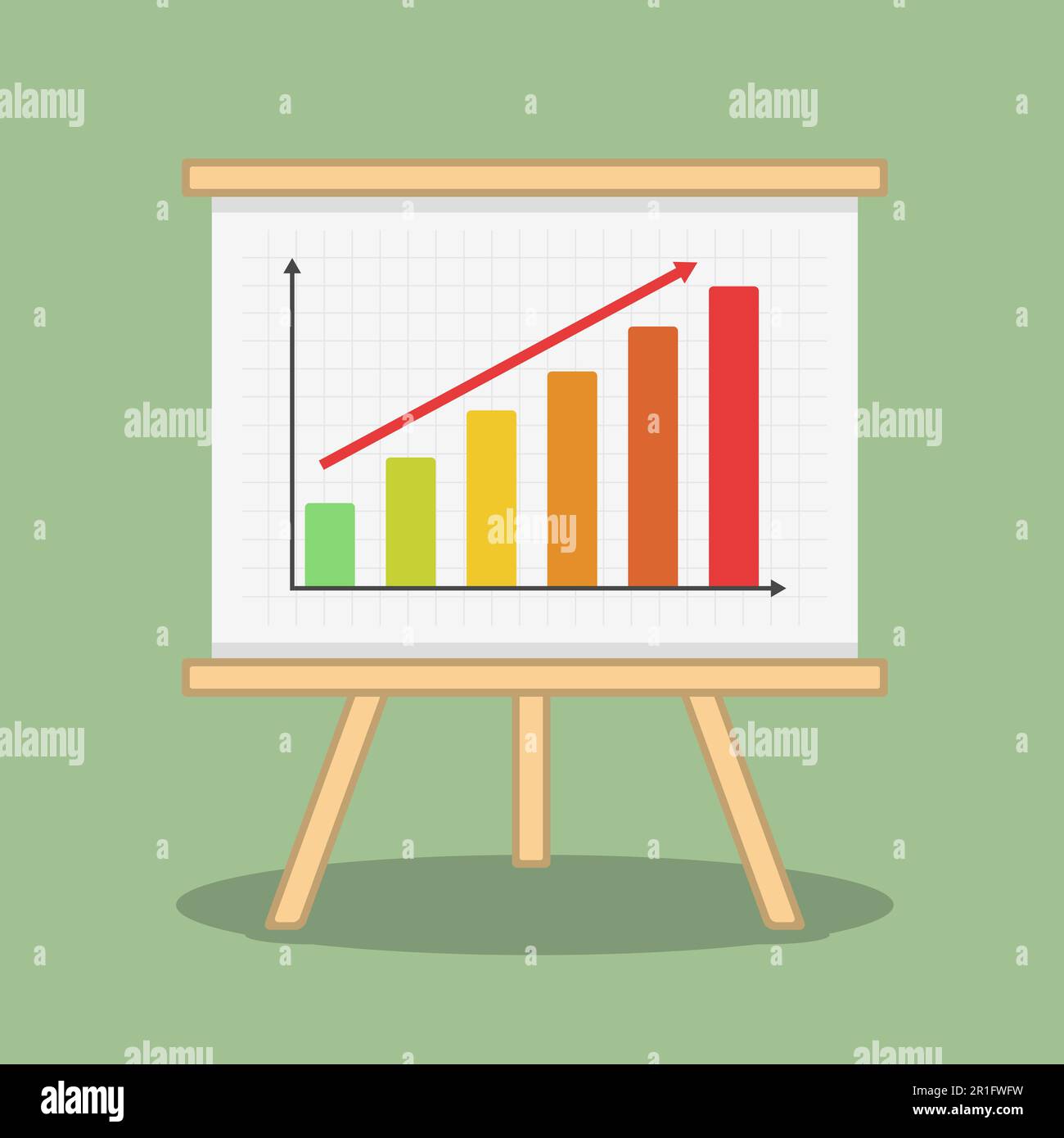 Bar graph, flat design, vector eps10 illustration Stock Vector Image ...
