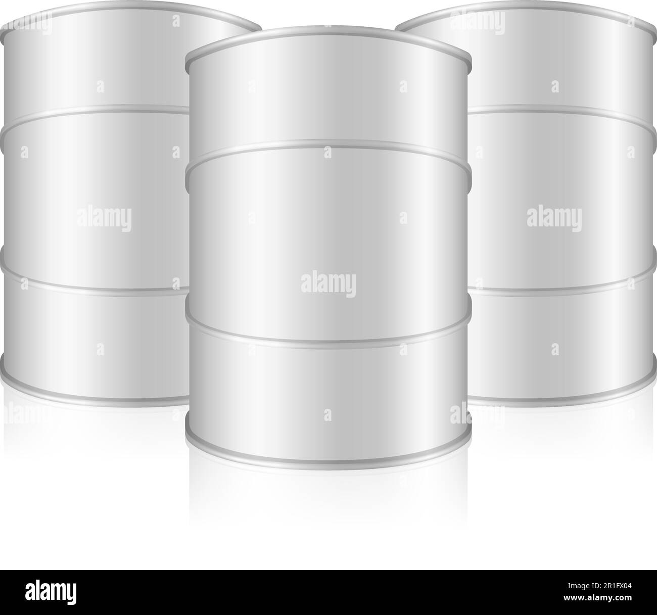 Three metal barrels, vector eps10 illustration Stock Vector Image & Art ...