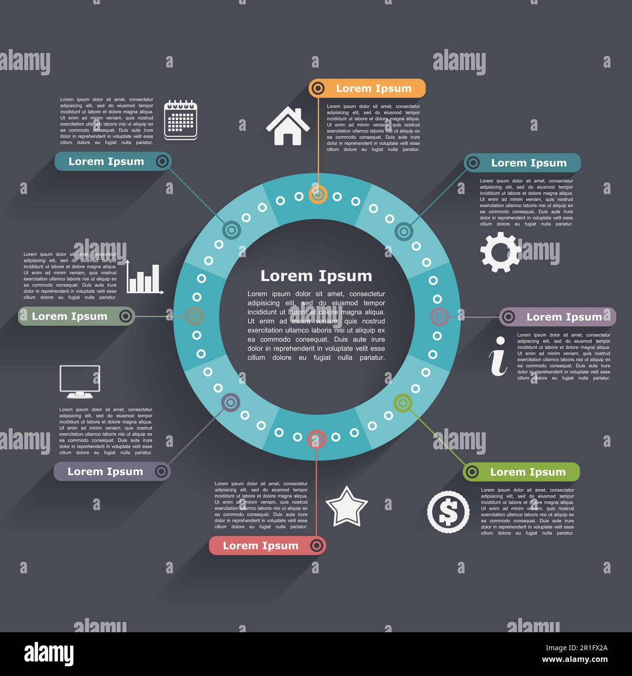 Circle infographics design template, vector eps10 illustration Stock ...