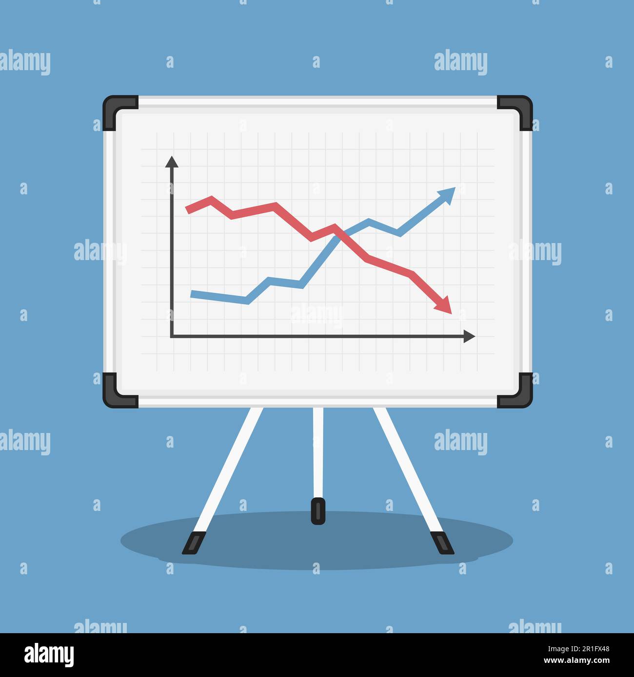 Finance graph on blackboard Stock Vector Images - Alamy