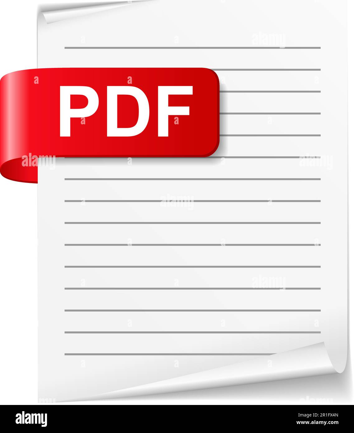 PDF File on white background, vector eps10 illustration Stock Vector ...