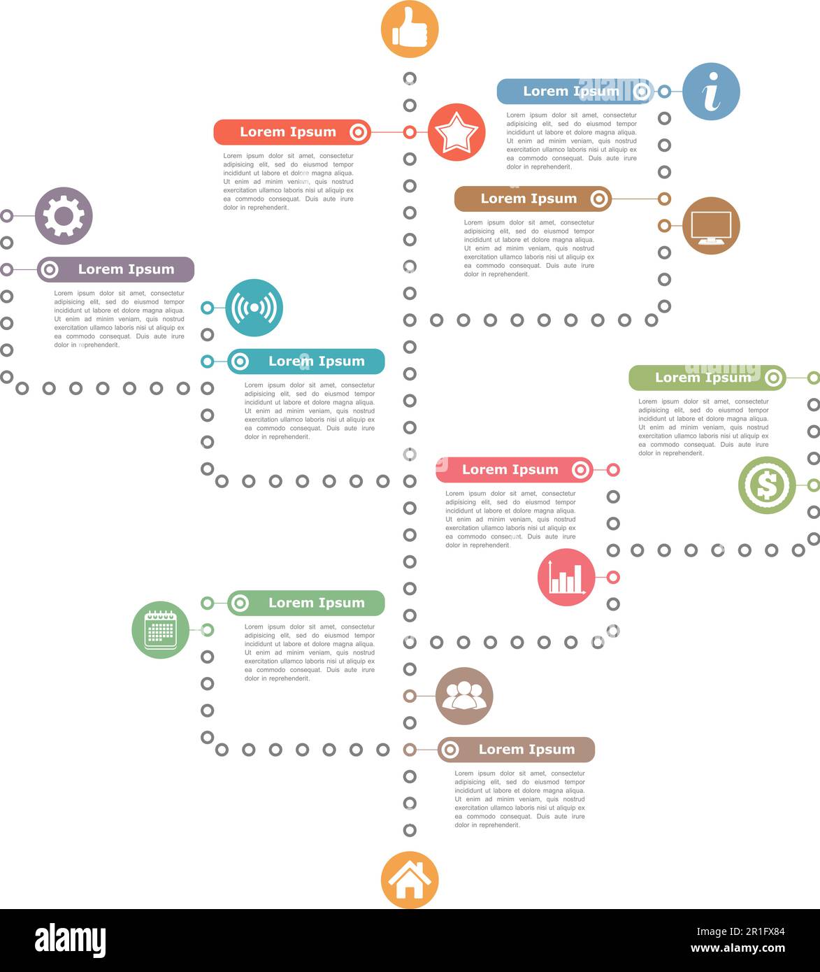 Tree diagram template, vector eps10 illustration Stock Vector Image ...