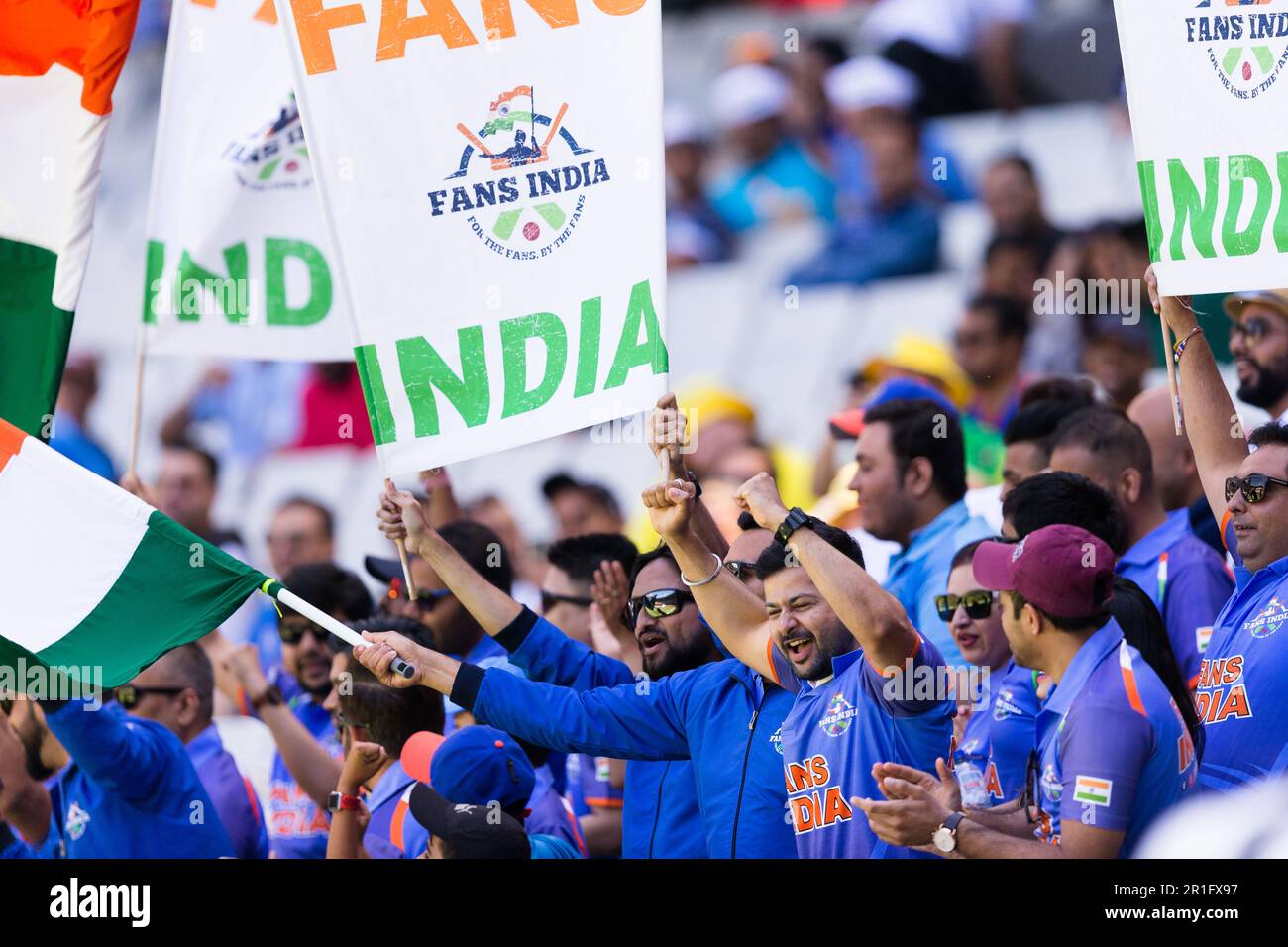 Team india cheering with flags hi-res stock photography and images - Alamy