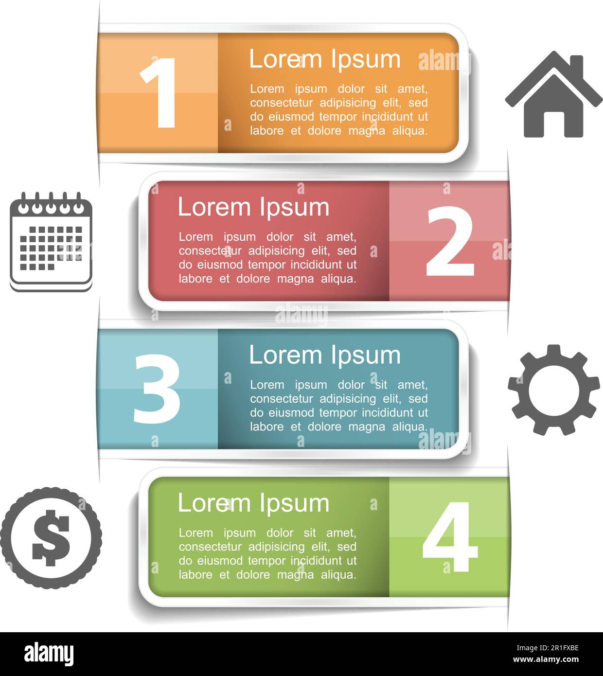 Infographics elements with numbers, icons and place for your text ...