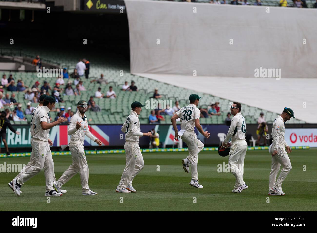 Melbourne, Australia, 27 December, 2020. The Australian Team walk onto ...