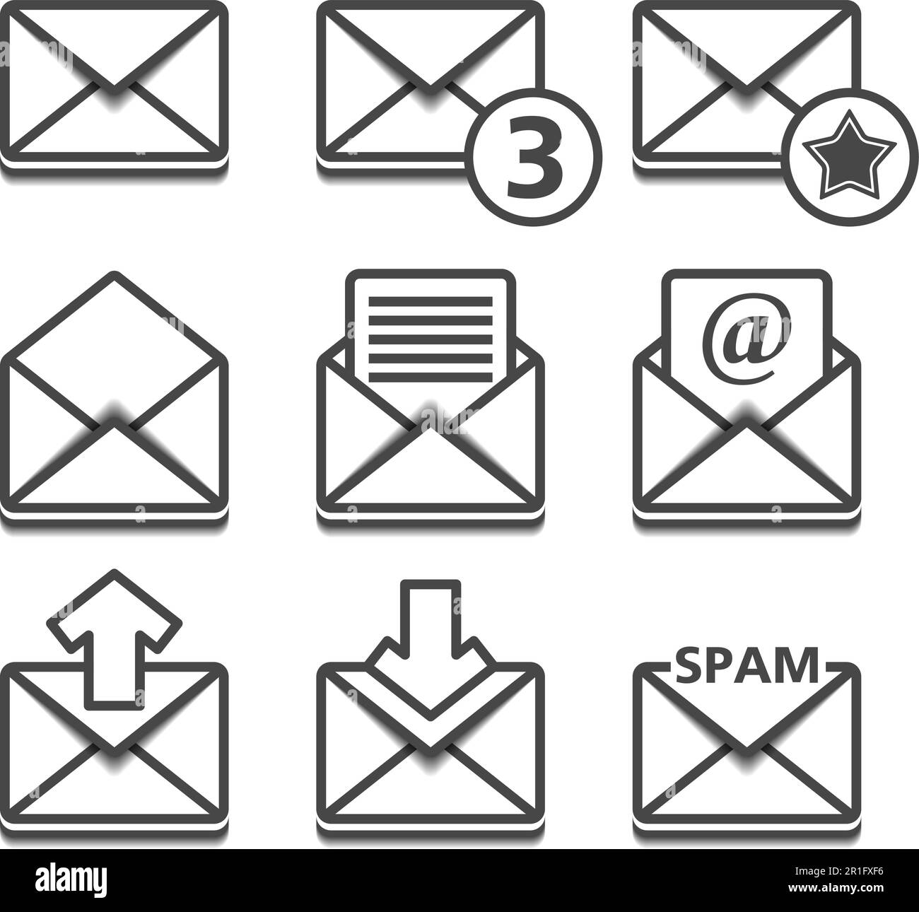 Mail icons, vector eps10 illustration Stock Vector Image & Art - Alamy