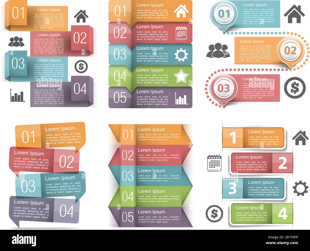 Infographic elements with numbers, icons and place for text, vector ...