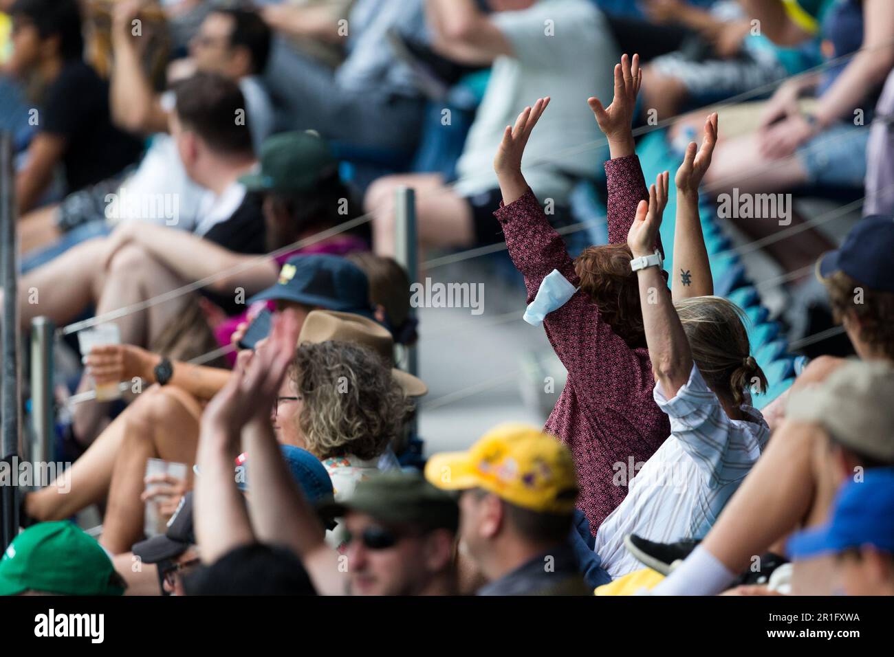 Mexican wave crowd green hi-res stock photography and images - Alamy