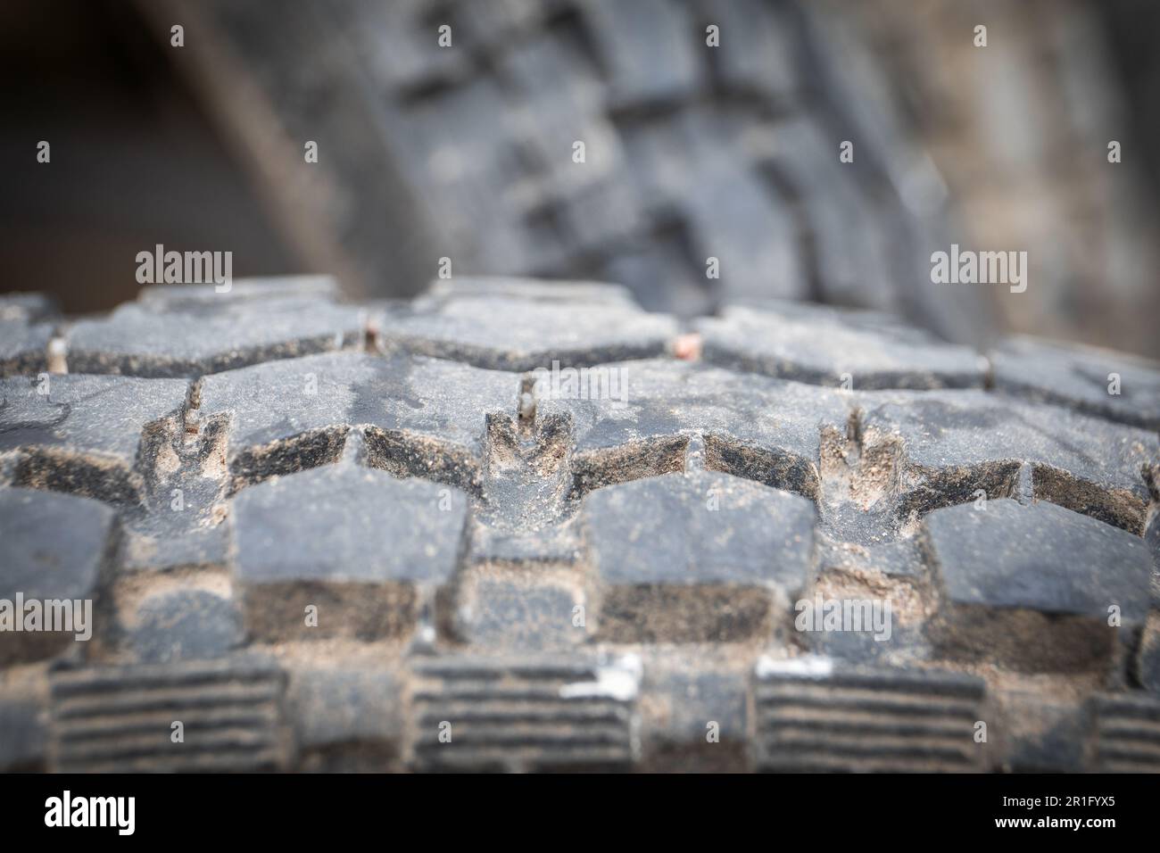 Rubber tire treads. Old, worn out, waste and waste recycling Stock ...