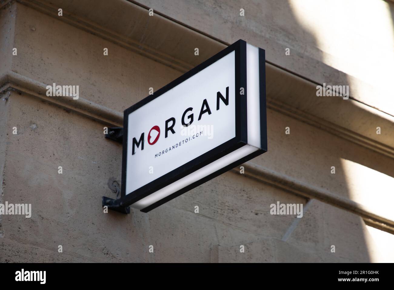 Bordeaux , Aquitaine France - 05 09 2023 : Morgan shop logo sign and ...