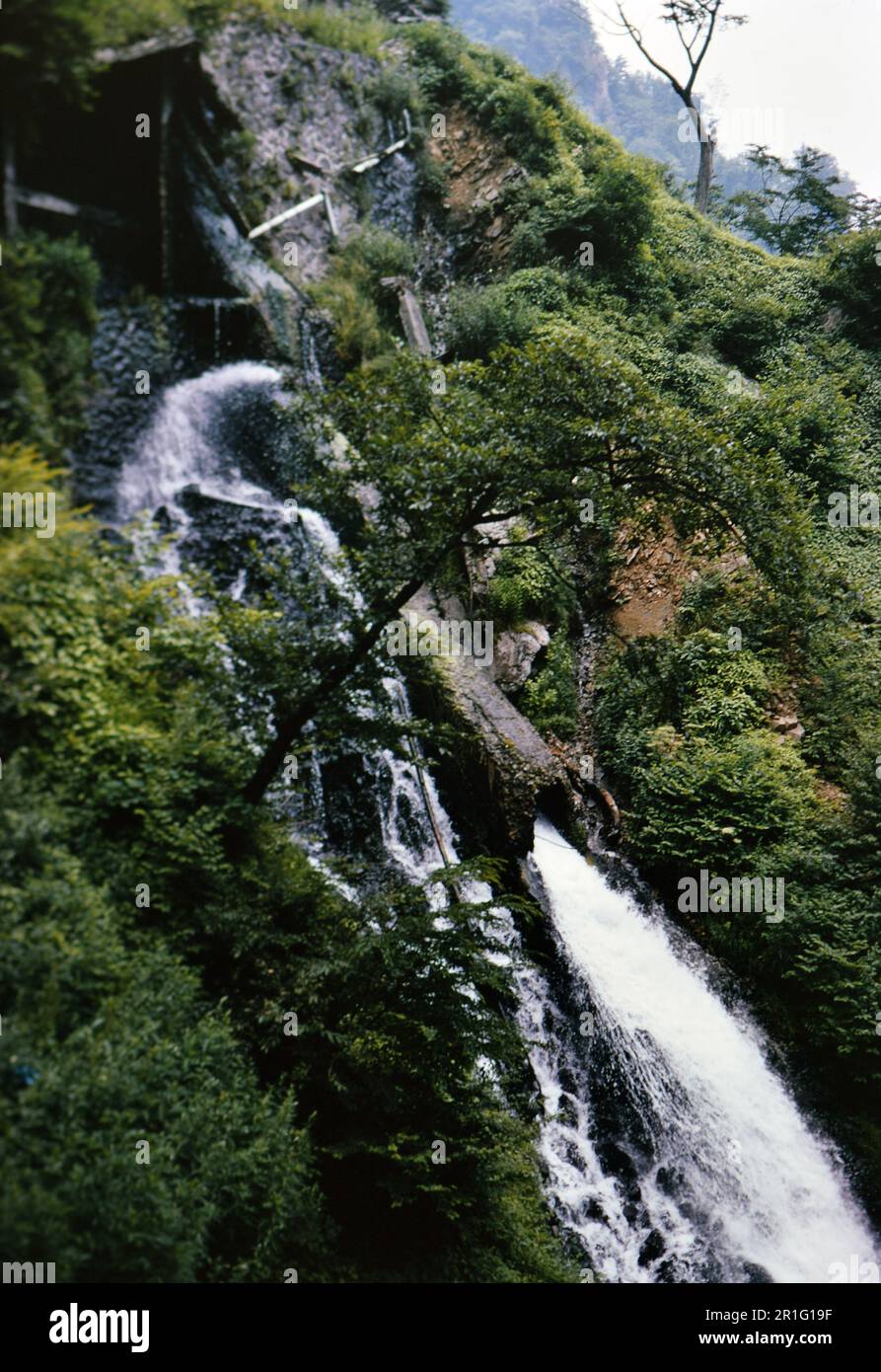 Waterfall in Nikko National Park in Japan ca. 1973 Stock Photo - Alamy