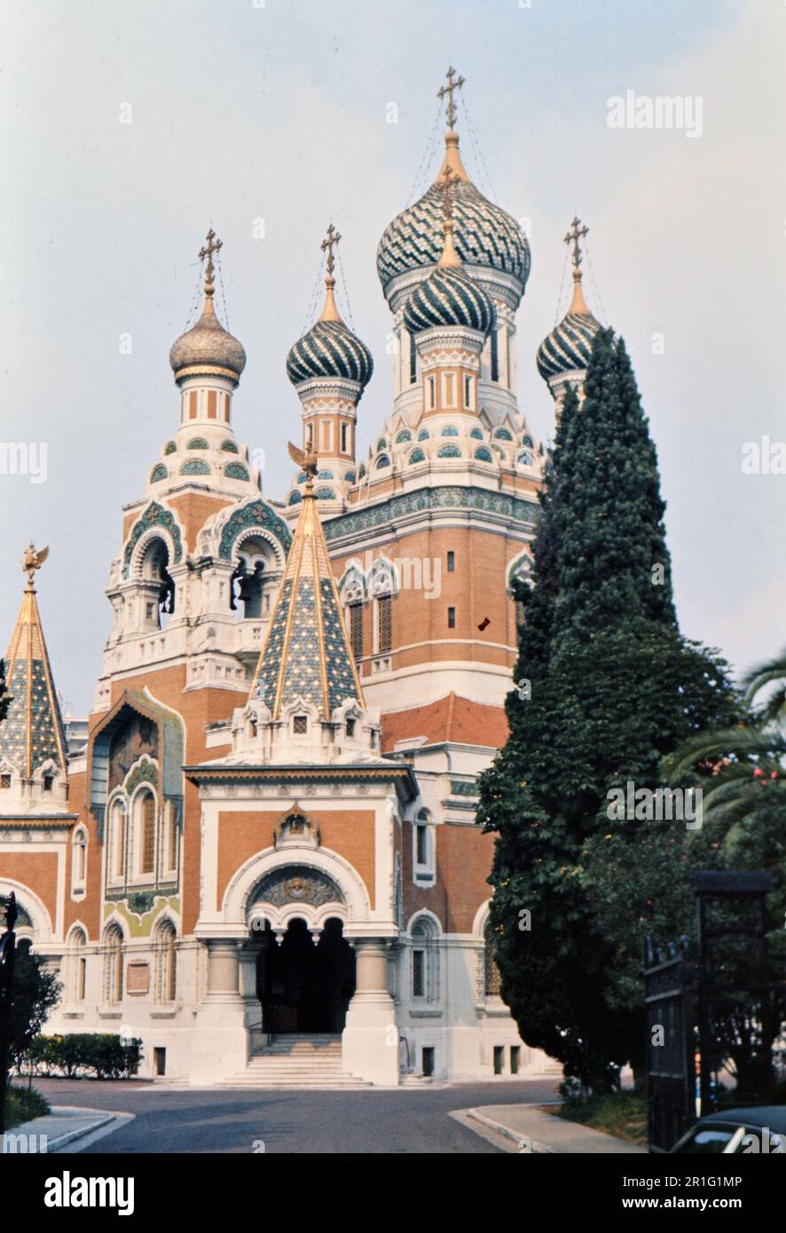St Nicholas Orthodox Cathedral in Nice France; an Eastern Orthodox ...