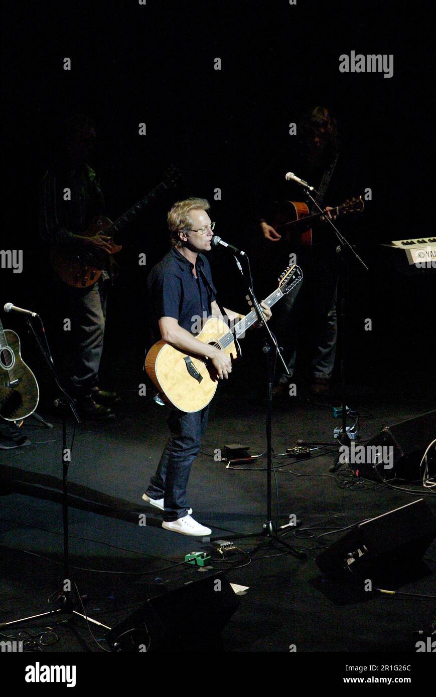 Gerry Beckley on-stage during America’s concert at Sydney Opera House ...