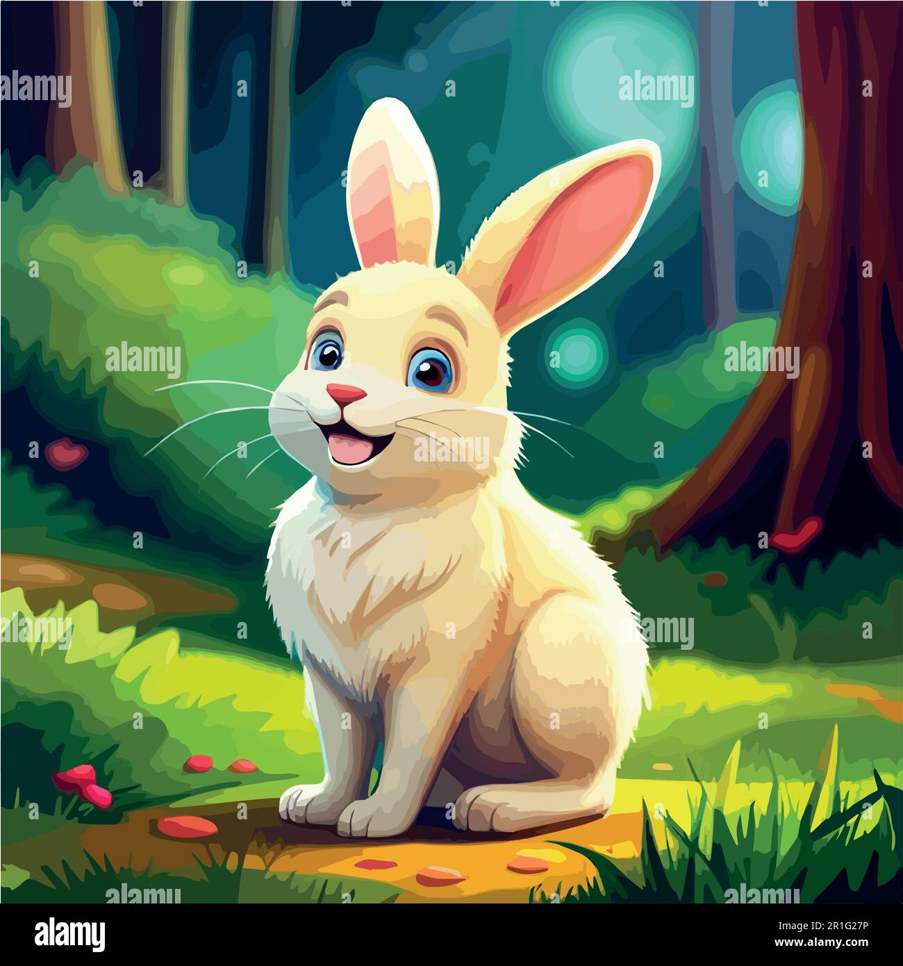 Hare in wilderness Stock Vector Images - Alamy