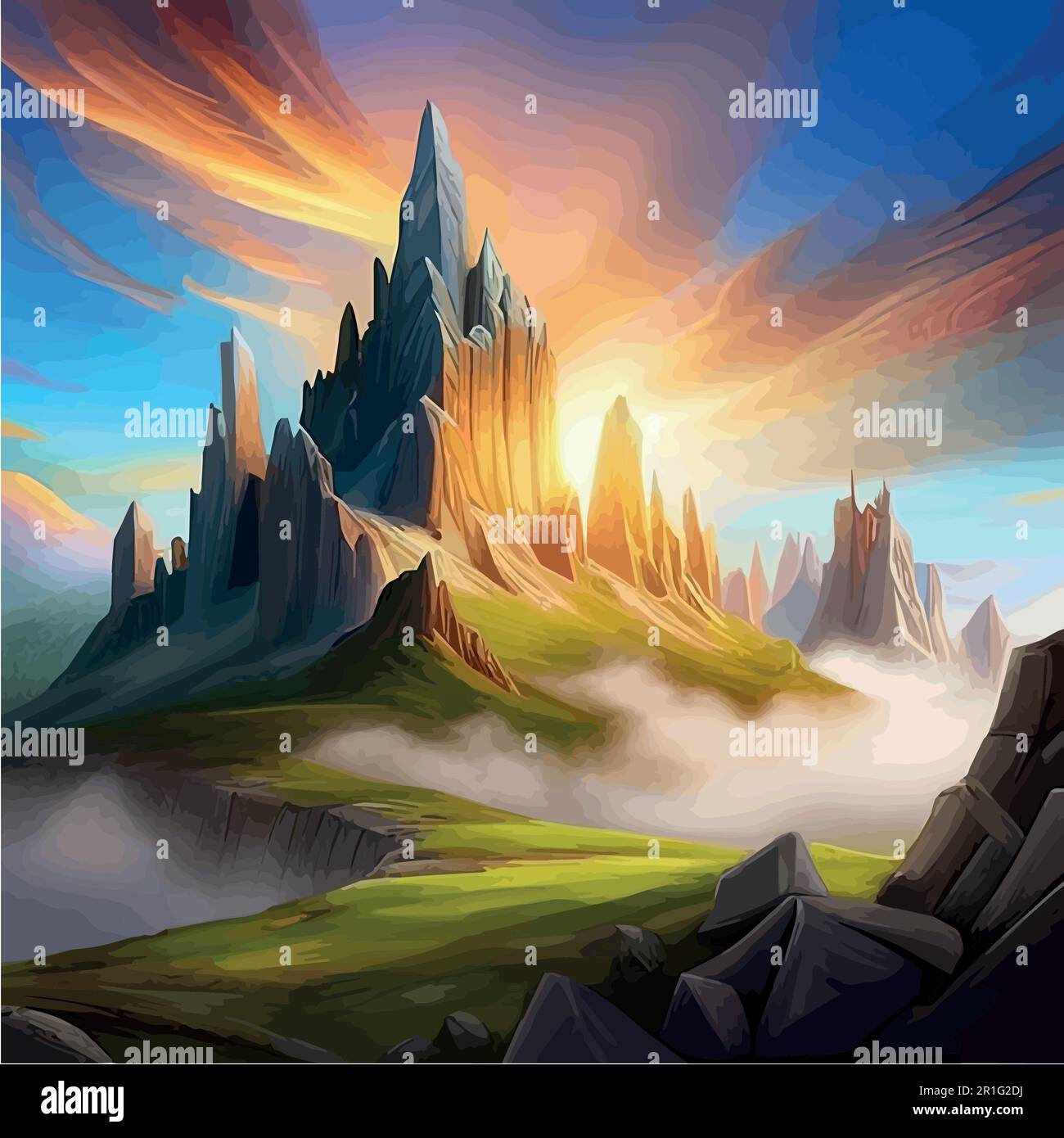 Gentle slope Stock Vector Images - Alamy