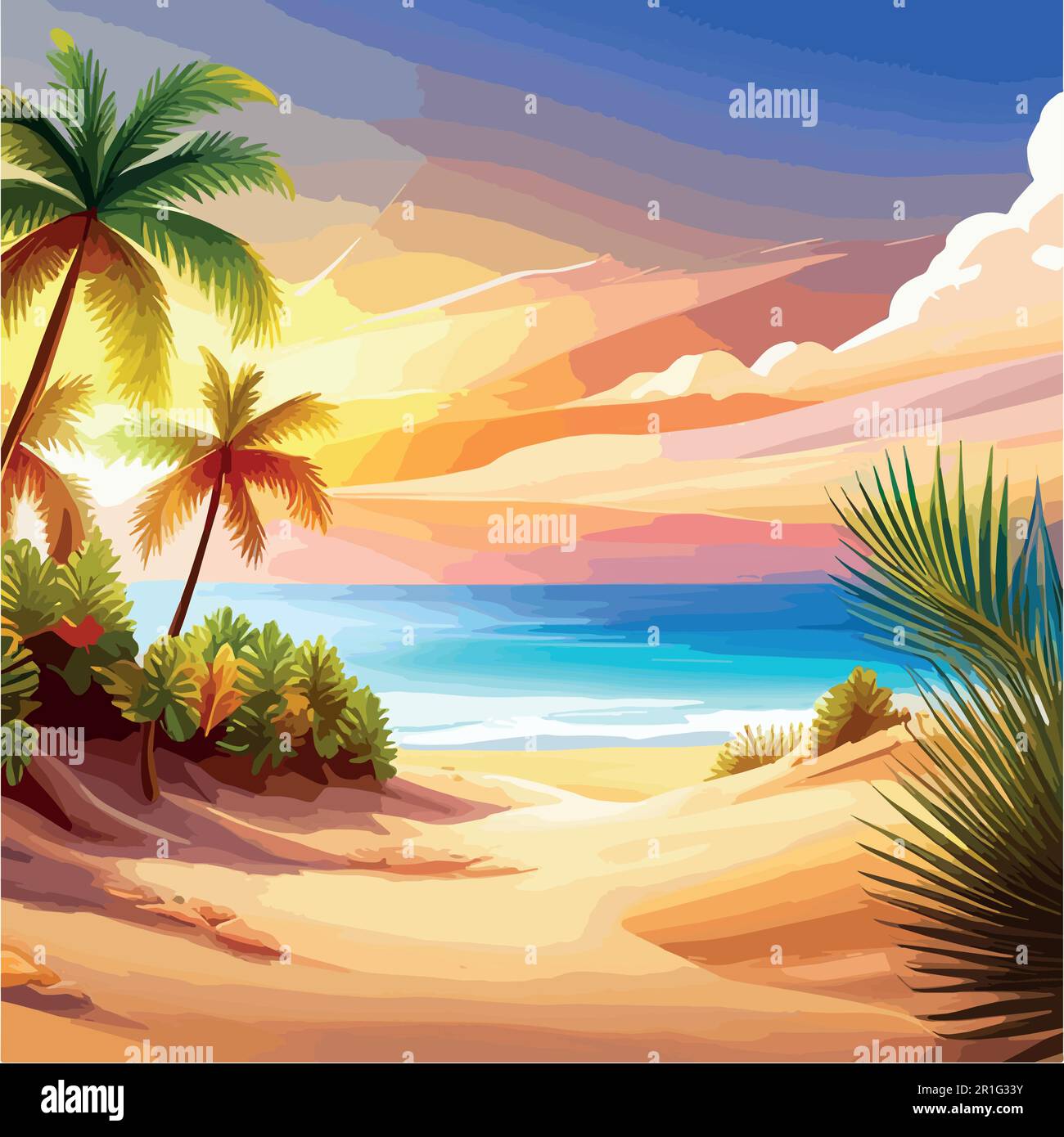 Seaside resort destination Stock Vector Images - Alamy