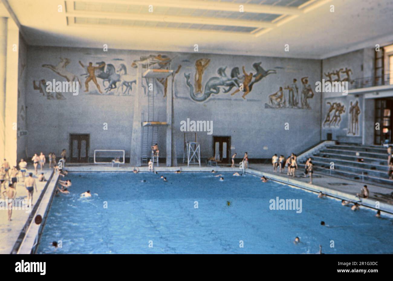 Largest indoor pool in Rome (ca. late 1950s or early 1960s Stock Photo ...