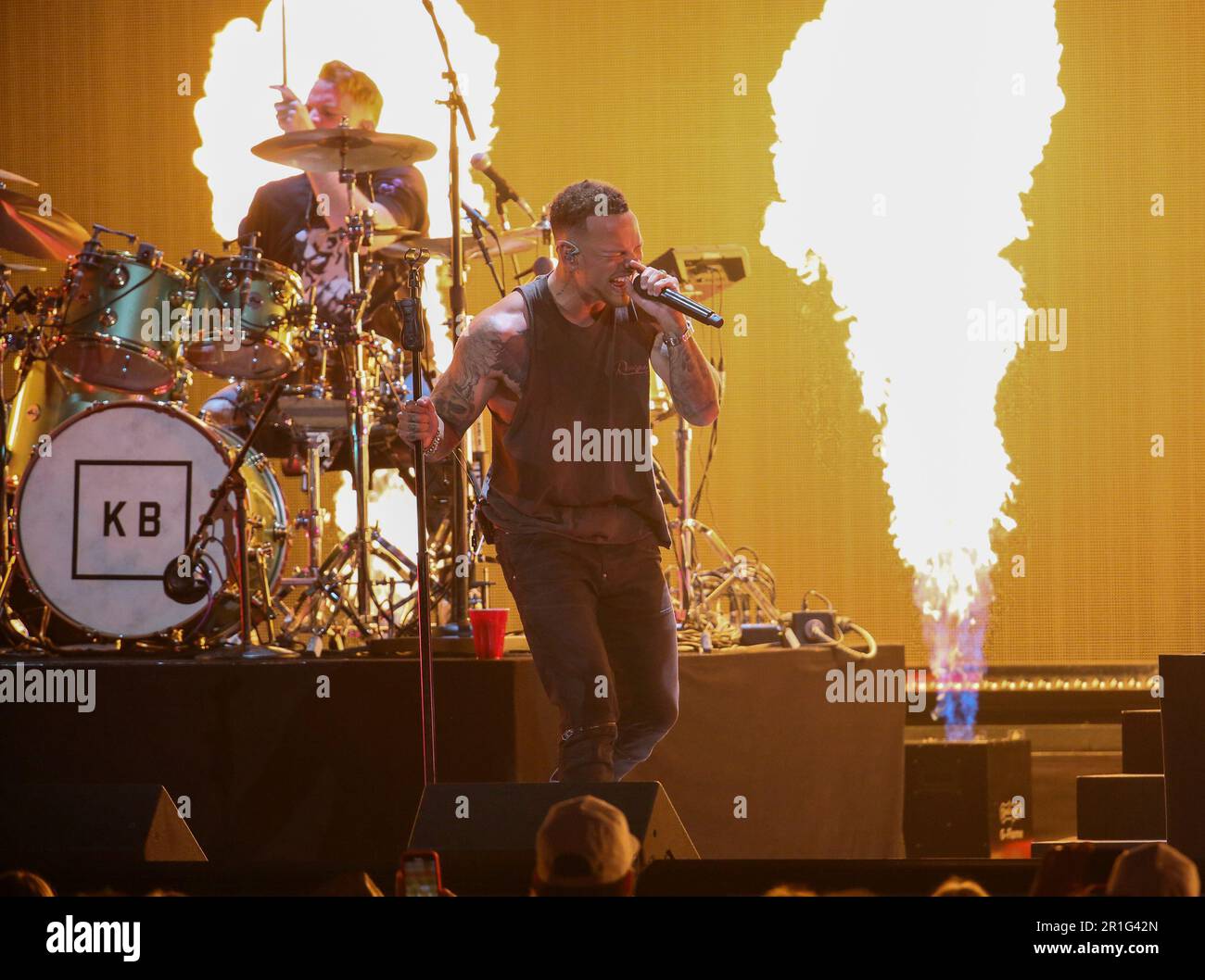 Kane Brown performs at the iHeartCountry Music Festival on Saturday ...