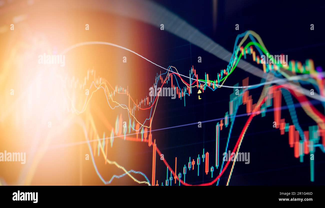 Stock trading, crypto currency background. Market Analyze. Bar graphs ...