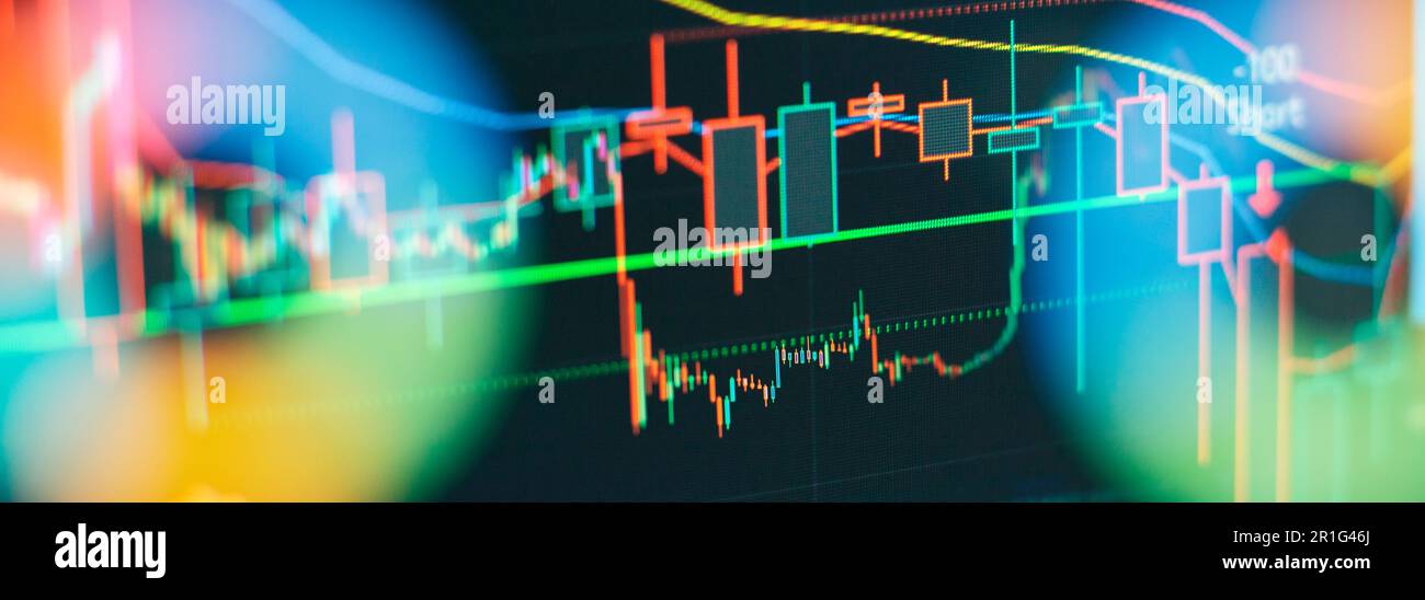 Stock trading, crypto currency background. Market Analyze. Bar graphs ...