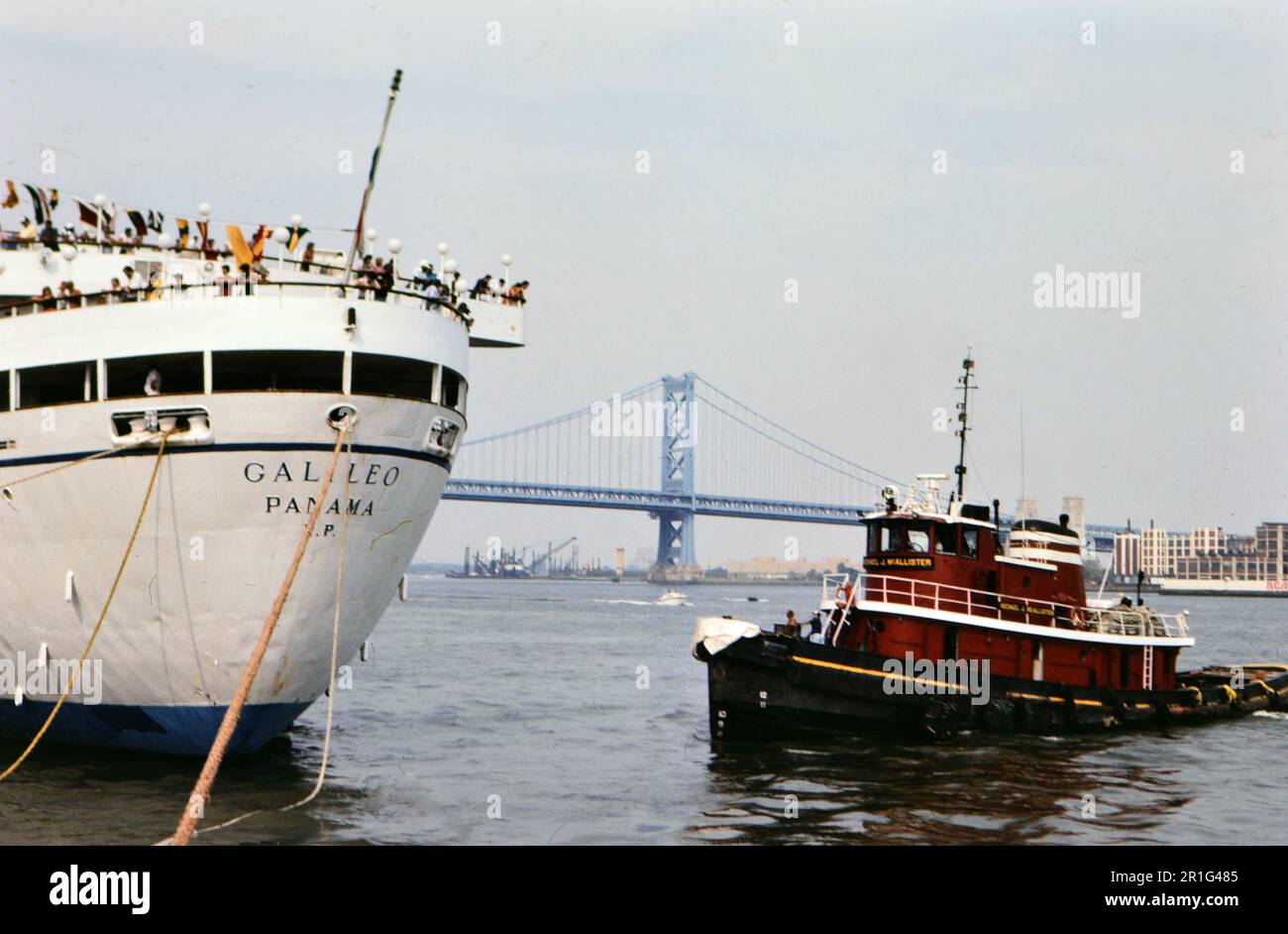 Galileo Cruise ship in New Orleans with the Michael J. McCallister tug ...