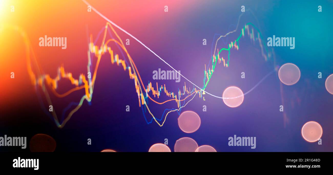 Economy trends background for business idea and all art work design ...