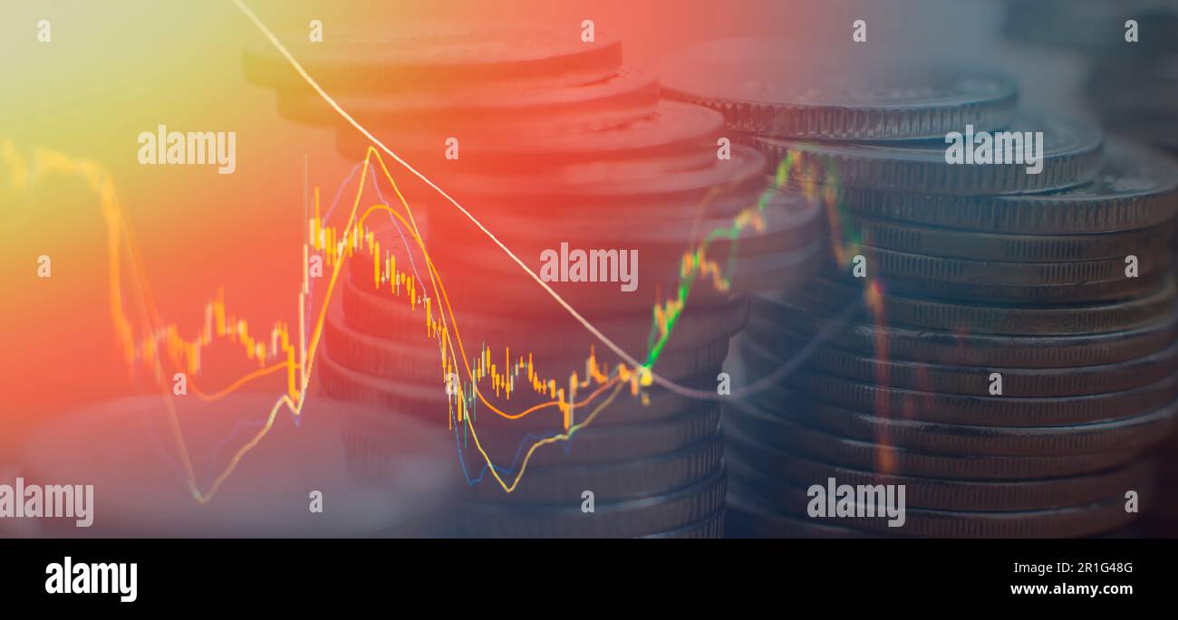 Economy trends background for business idea and all art work design ...