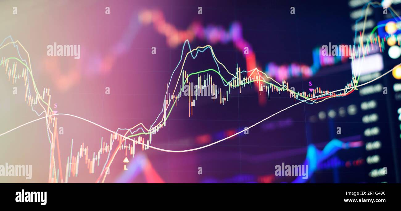 Economy trends background for business idea and all art work design ...