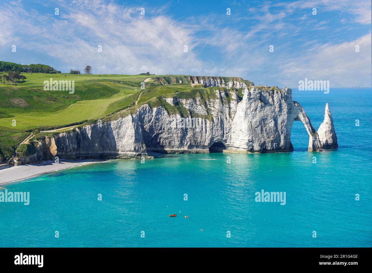Stunning white cliffs of Etretat in Normandy, France, Chalk Cliffs ...